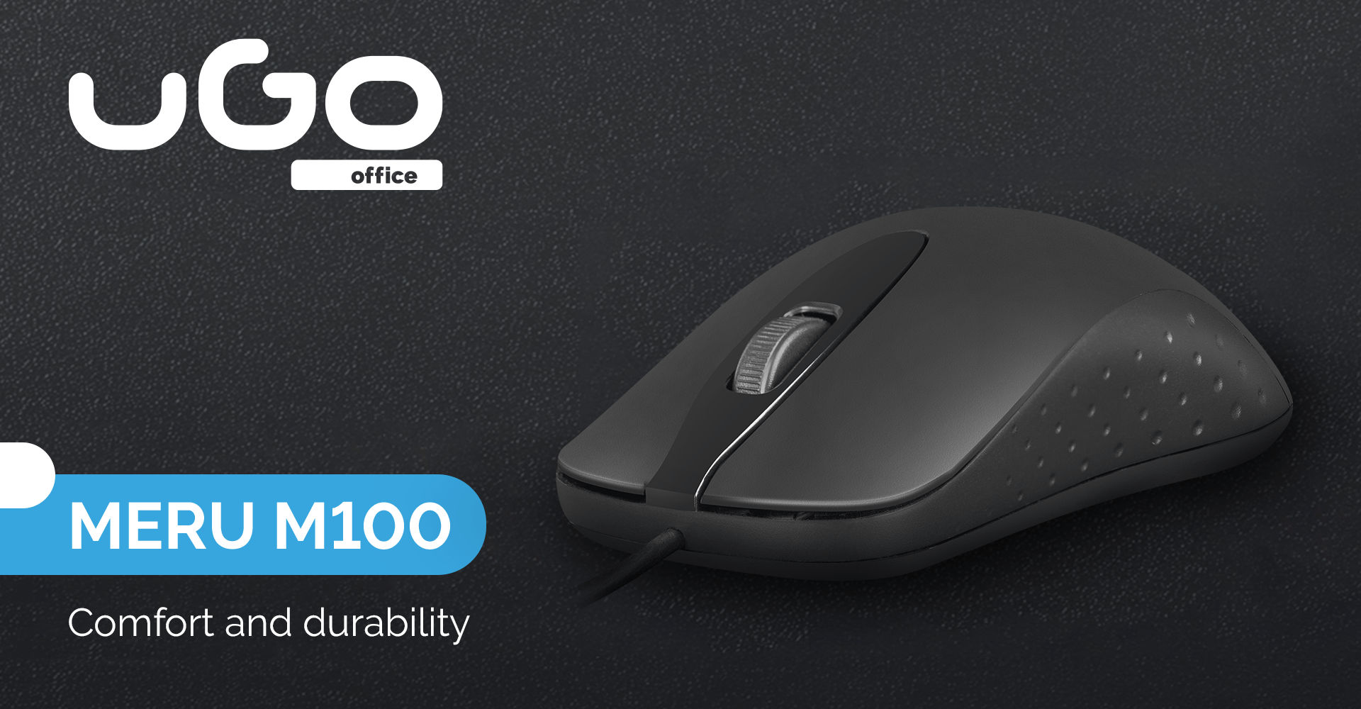 MOUSE UGO MERU M100 1000DPI OPTICAL BLACK | uGo | We Made, You Create