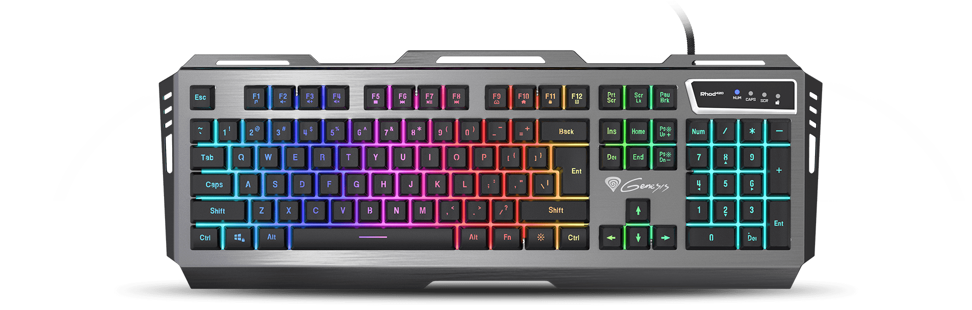 Genesis Keyboard Rhod 420, RGB, RU Layout, With RGB Backligh - ATEHNO